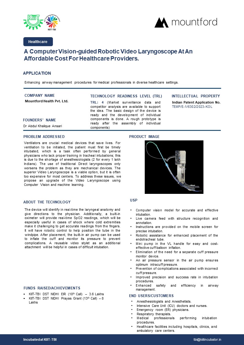 DST NIDHI EIR - KIIT - Technology Business Incubator